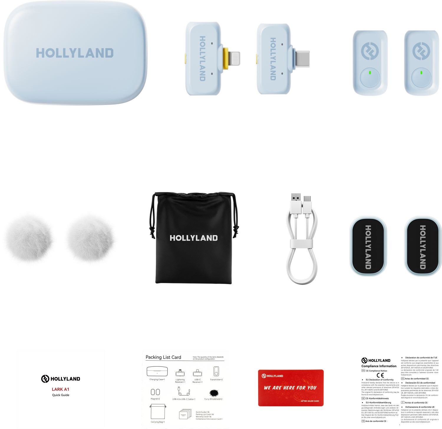 Hollyland Lark A1 Combo Sky Blue - Foto Erhardt