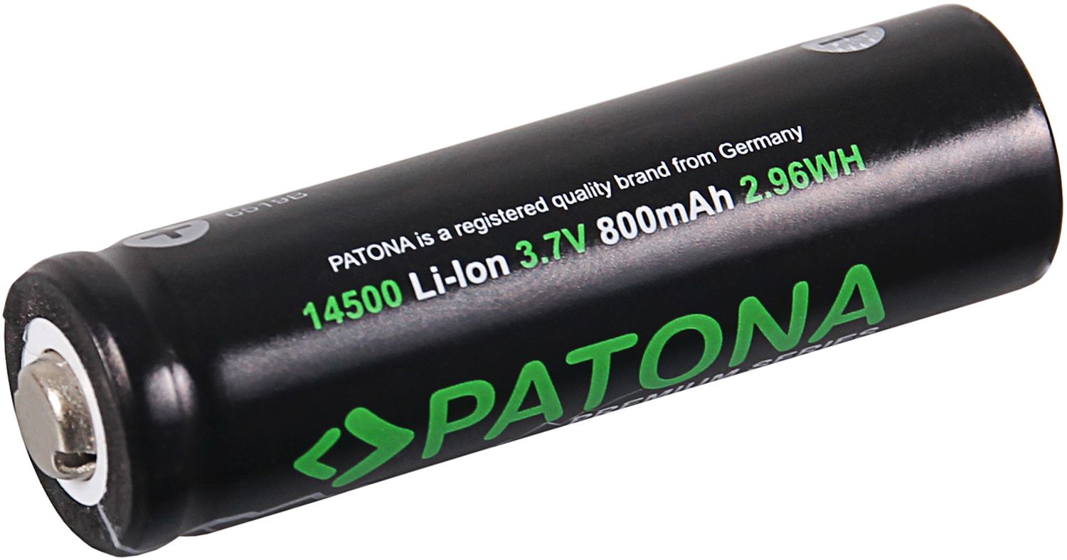 PATONA Premium 14500 ICR14500 cell Li-Ion battery 3.7V 800mAh - Foto ...
