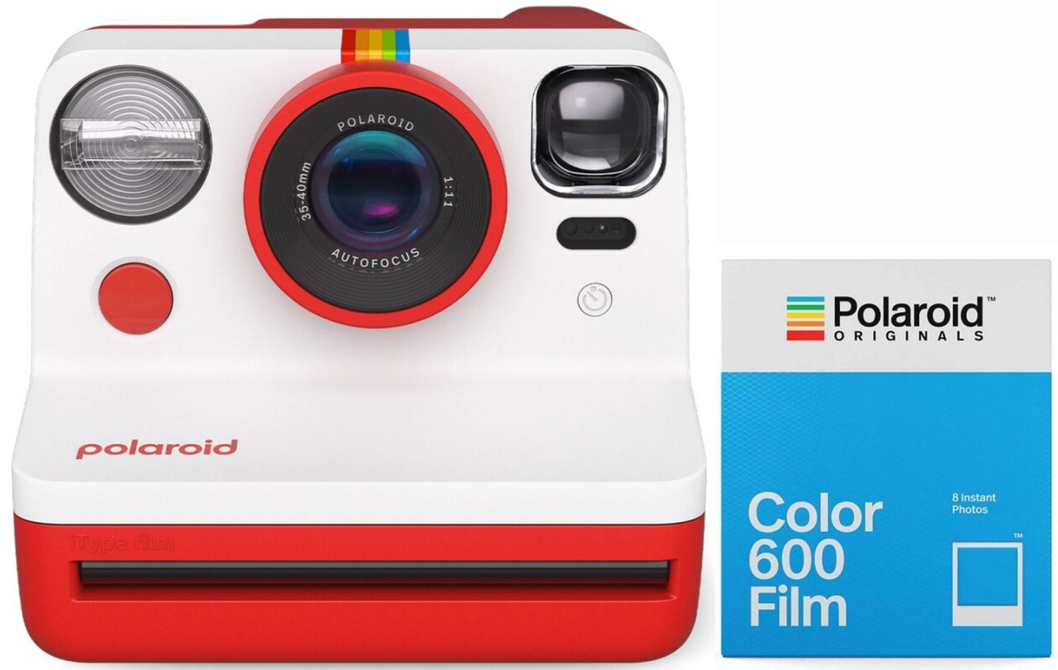 Polaroid Now Gen2 Kamera Rot + 600 Color Film 8x - Foto Erhardt