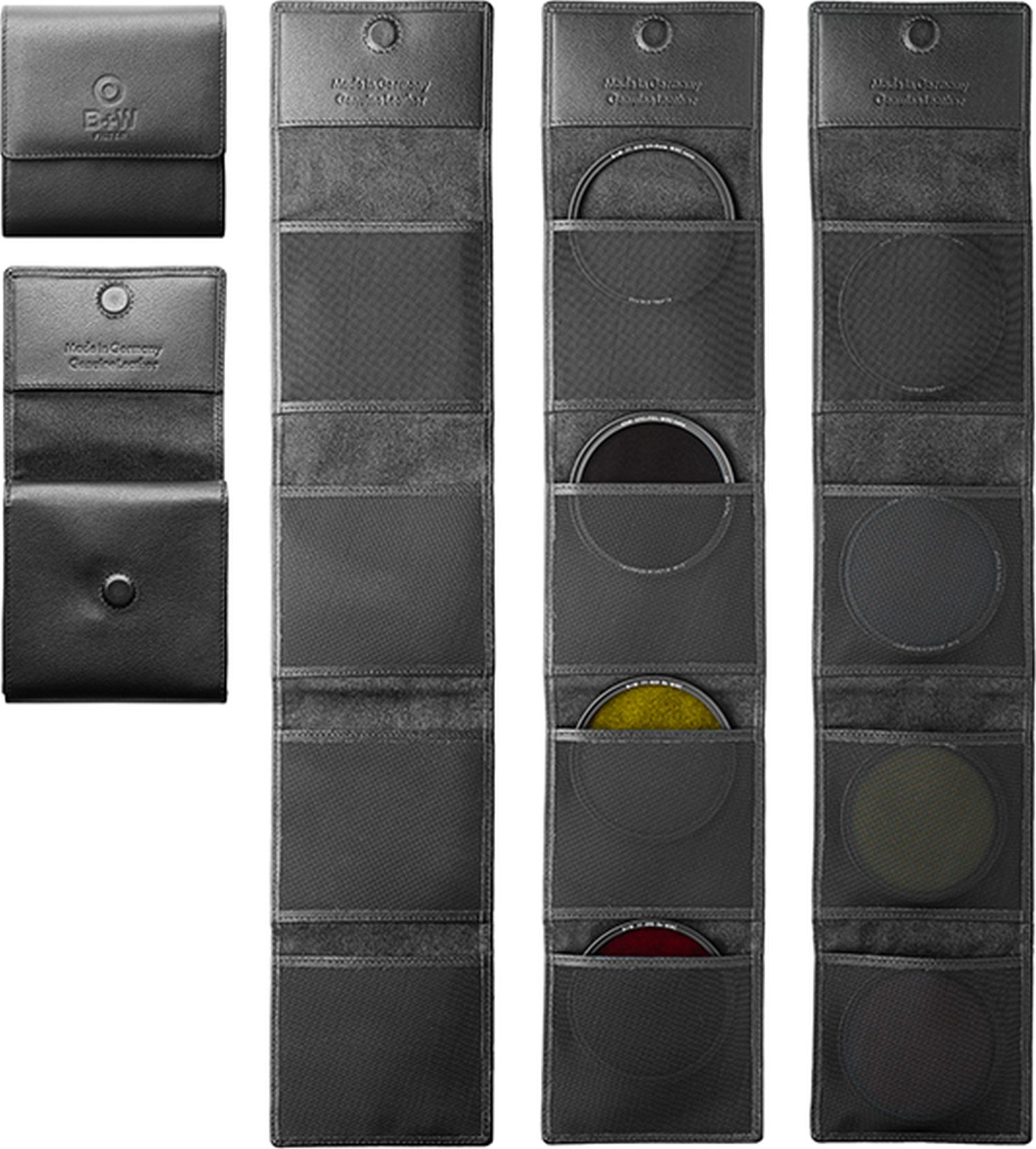 B+W Filter Case Leather 4x up to 77mm Handmade - Foto Erhardt