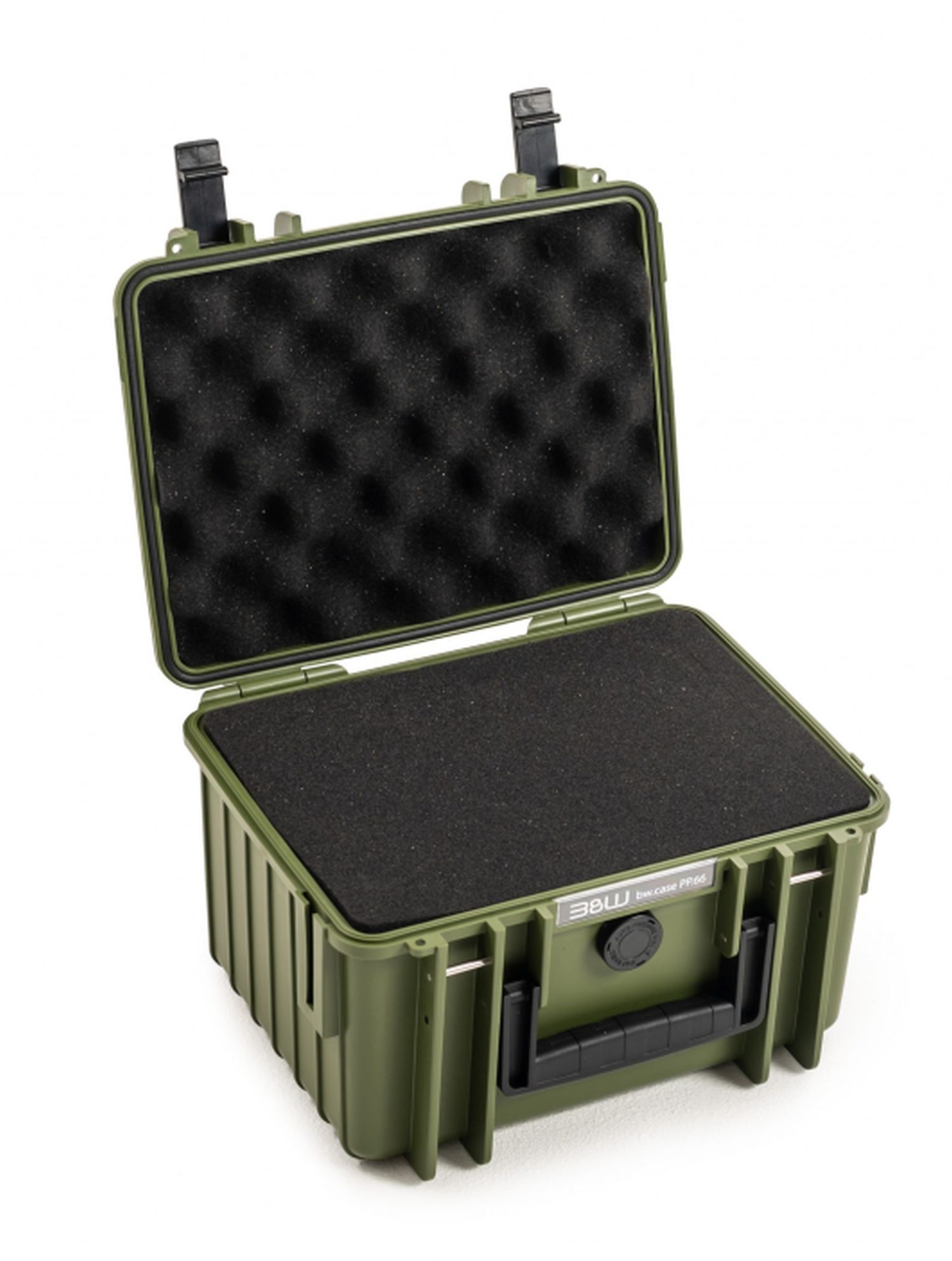 B&W Case Type 2000 Brown Green with foam insert - Foto Erhardt