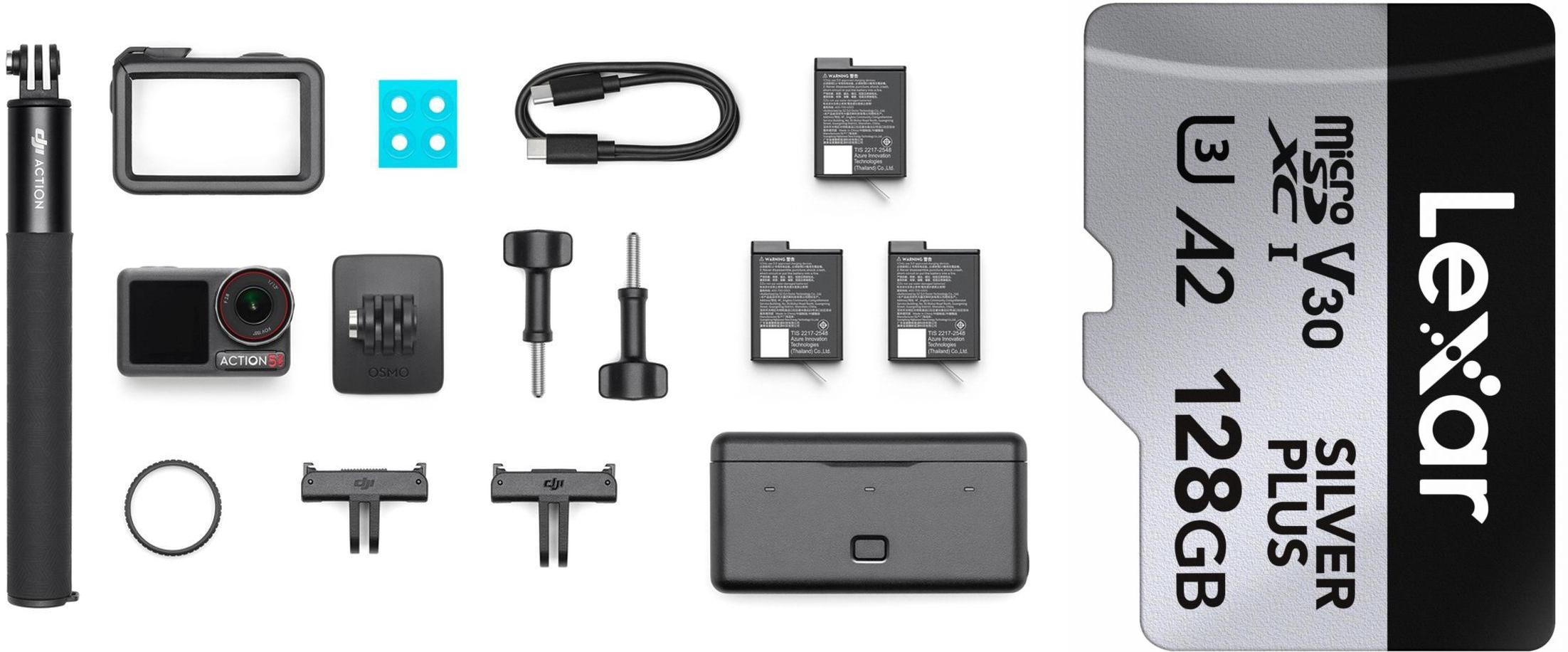 DJI Osmo Action 5 Pro Adventure + Lexar Silver Plus microSDXC 128GB ...