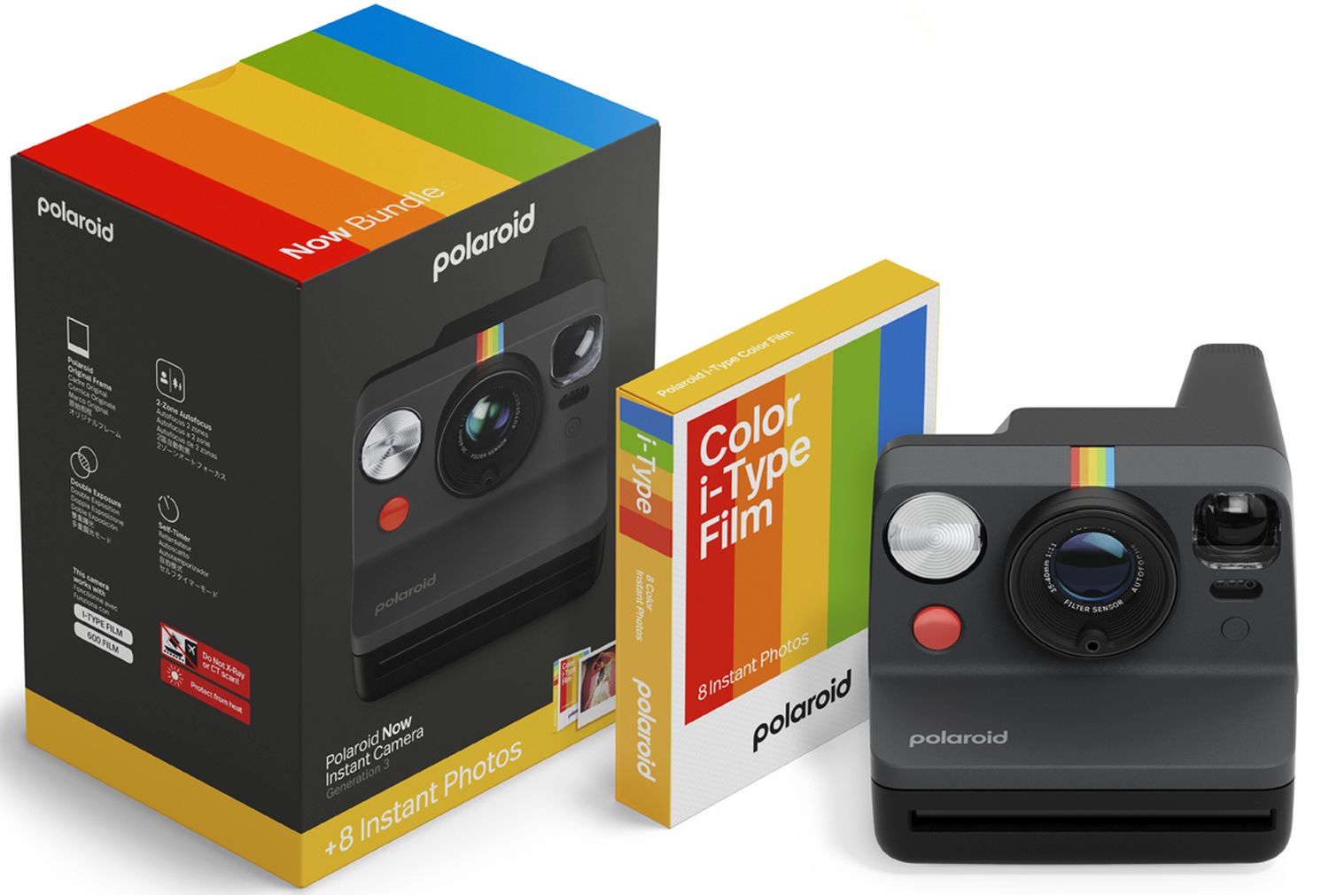 Polaroid Now Gen3 Black instant camera + i-Type film (8 shots) - Foto ...
