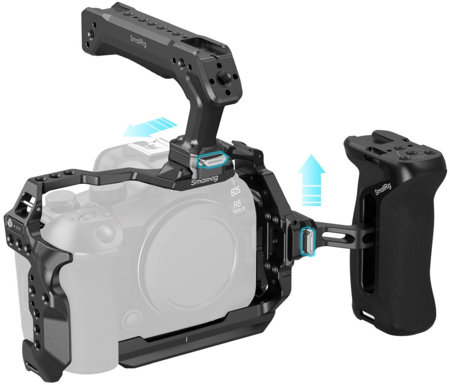 SmallRig 5958 HawkLock Quick Release Cage Kit R6 Mark II/III (Adv.Ed ...