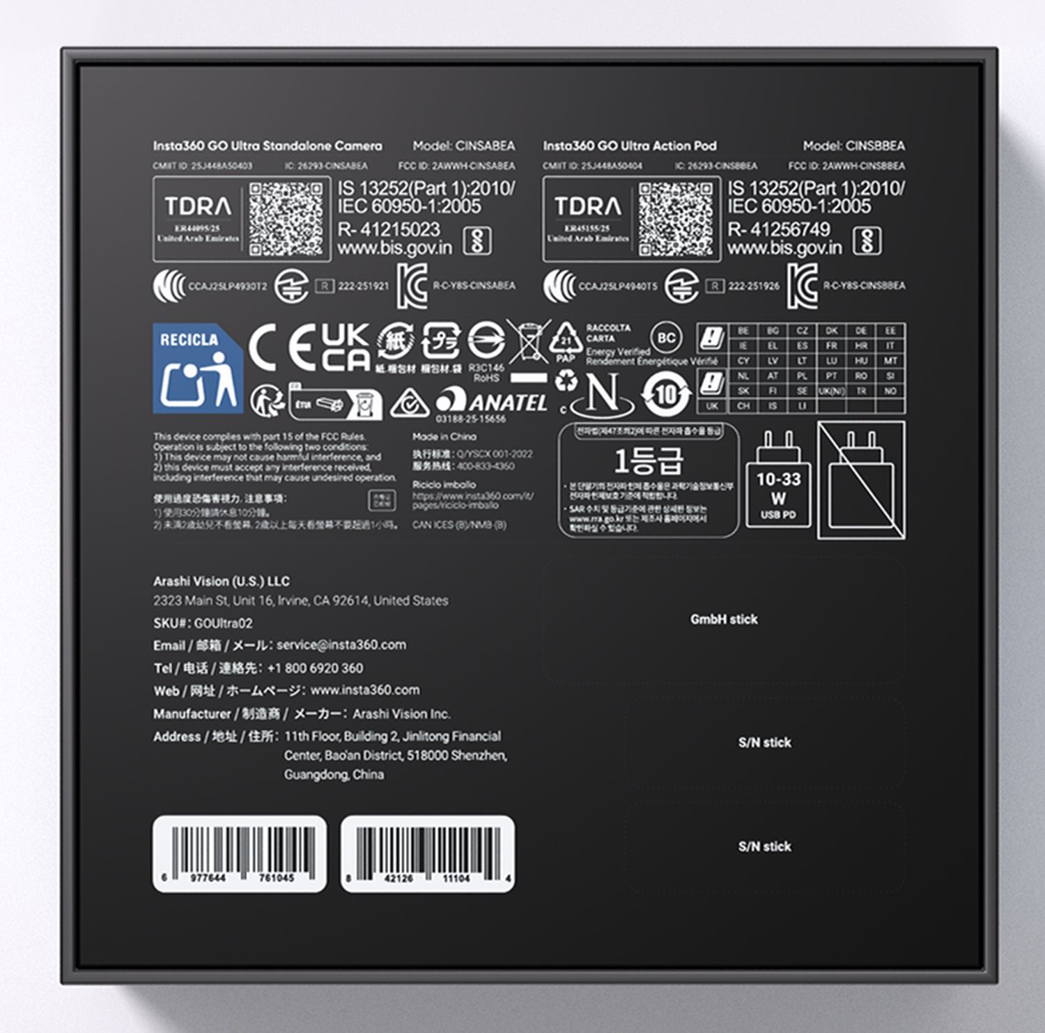 INSTA360 GO Ultra Standard Bundle (Midnight Black) - Foto Erhardt