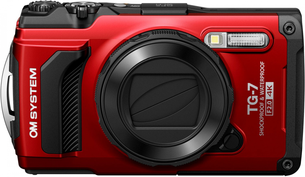 Olympus Tough TG-7 rouge + embout LED LG-1 - Foto Erhardt
