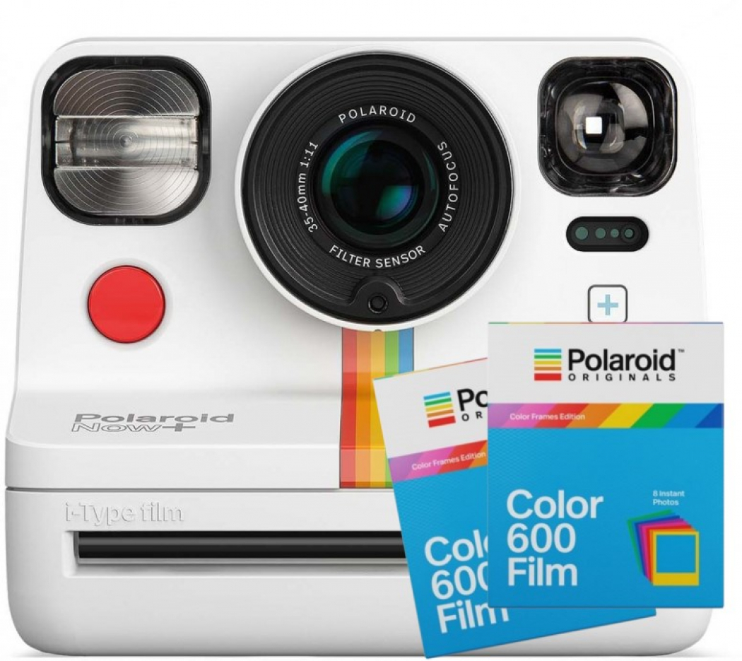Polaroid Now+ Camera White + 600 Color Frames 8x 2 Pack - Foto Erhardt