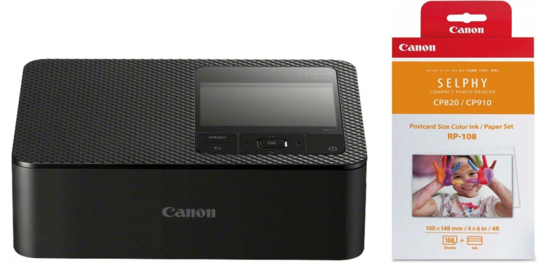 Canon SELPHY CP1500 Noir Canon RP 108 Papier Ruban Foto Erhardt Canon SELPHY CP1500 Noir Canon RP 108 Papier Ruban Foto Erhardt