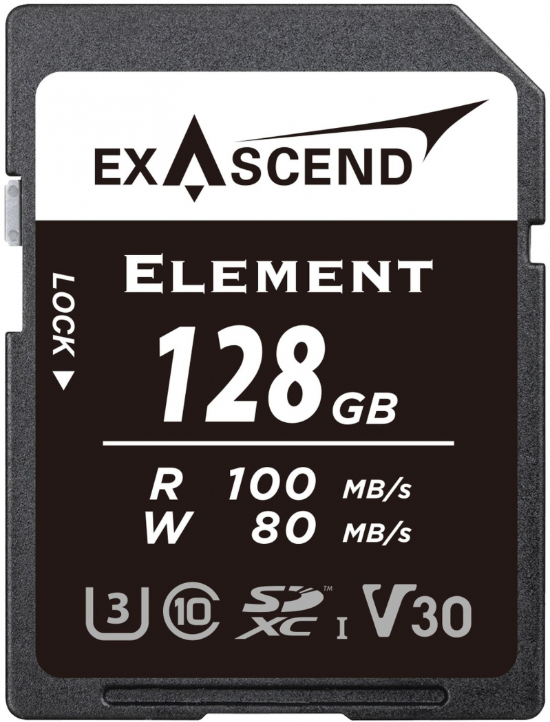 Exascend Element 128GB 100MB/S V30 UHS I - Foto Erhardt