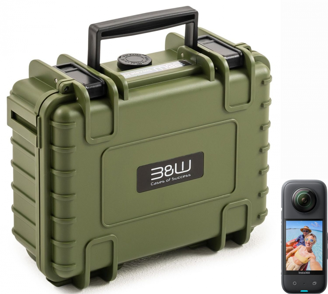 INSTA 360 X3 + B&W Case Type 500 Marron Vert - Foto Erhardt