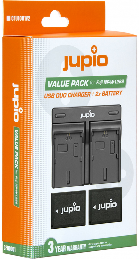 Jupio Value Pack : 2x batterie NP-W126S 2600mAh + Dual Charger - Foto ...