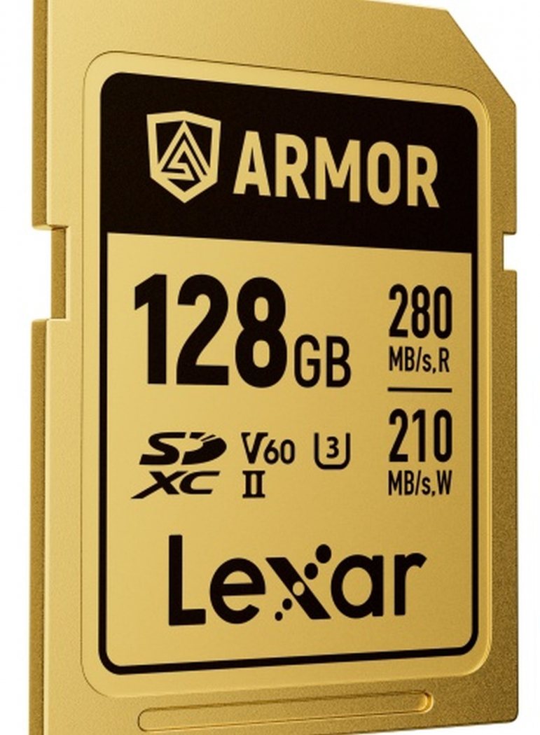 Lexar SDXC Pro Gold Series ARMOR UHS-II 128GB V60 - Foto Erhardt