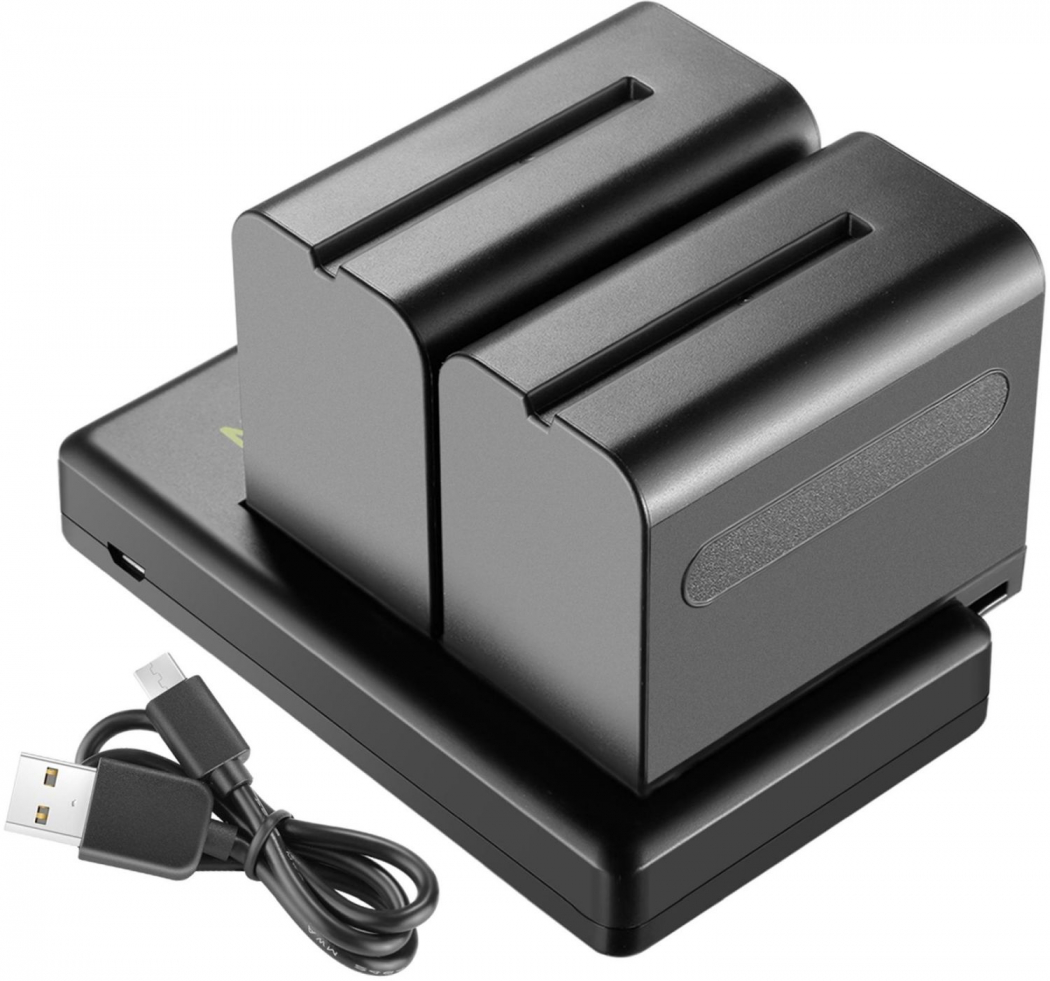 NEEWER NW-F970 2x F970 battery + double USB charger - Foto Erhardt