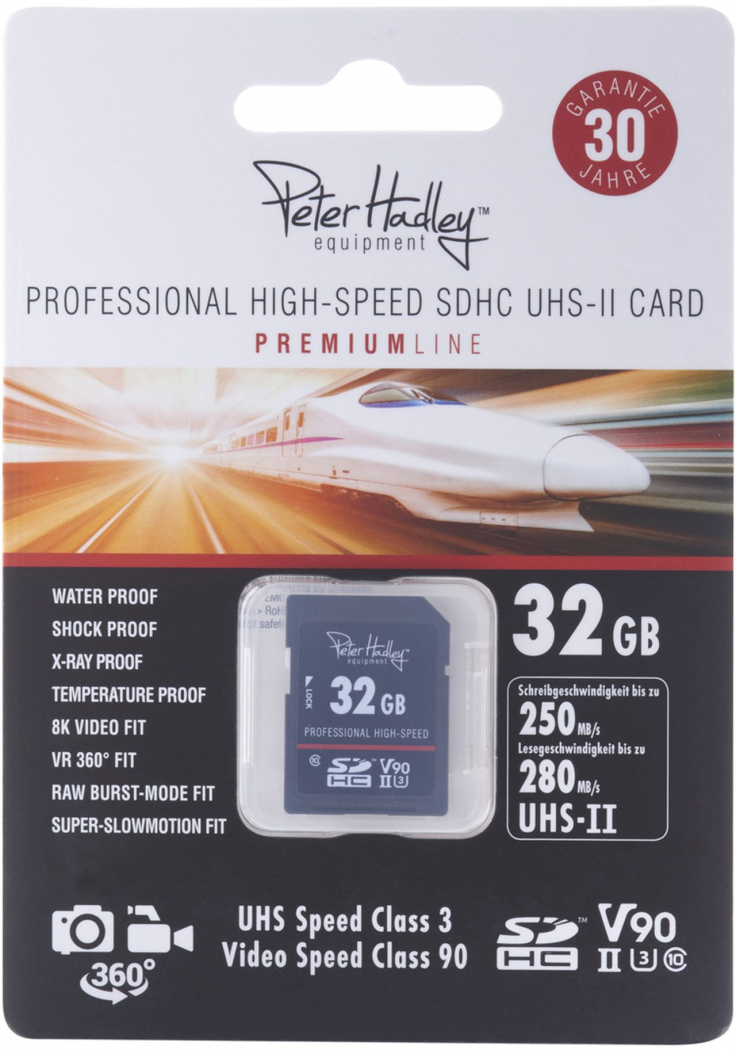 Peter Hadley 32GB Prof. HighSpeed UHS-II SDHC Cl10 - Foto Erhardt