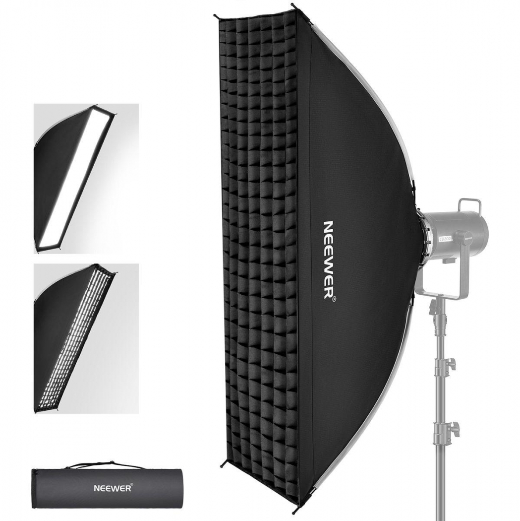NEEWER SF30120Q Rectangular softbox with quick-release fastener 30x120 ...