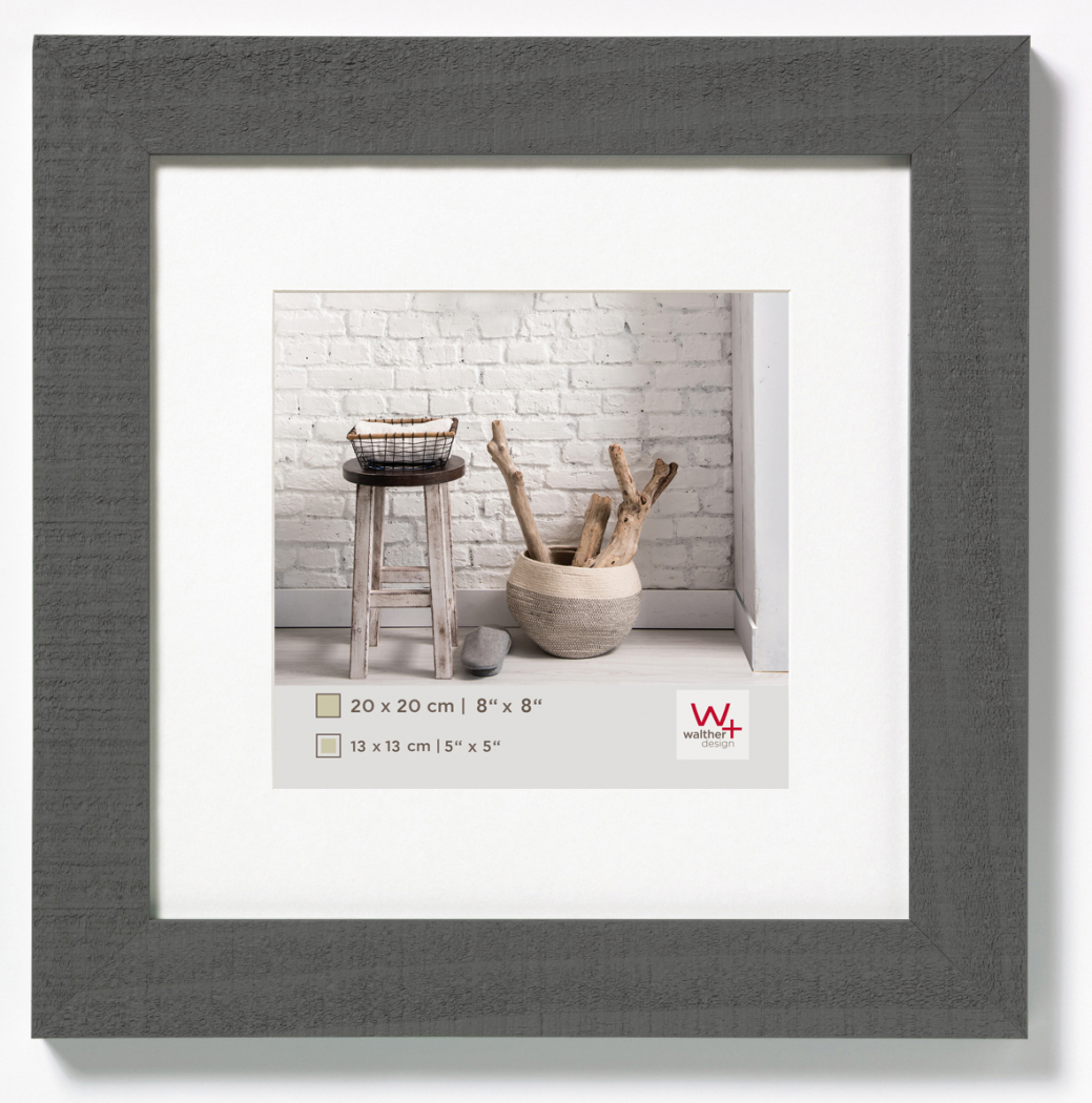 Walther Wooden frame HO330D Home 30x30cm gray - Foto Erhardt